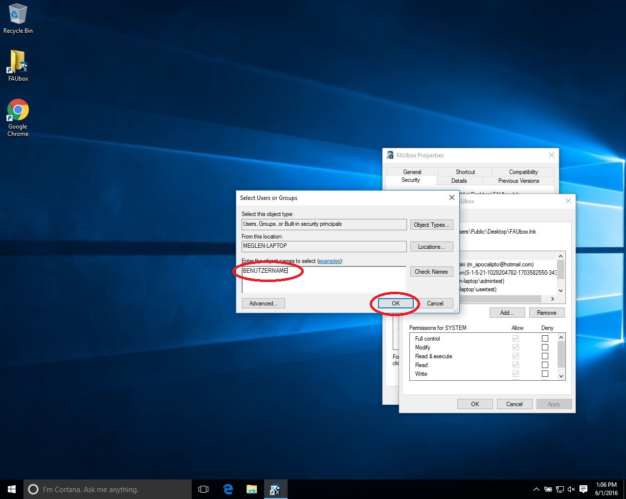 Installing on Windows › FAUbox