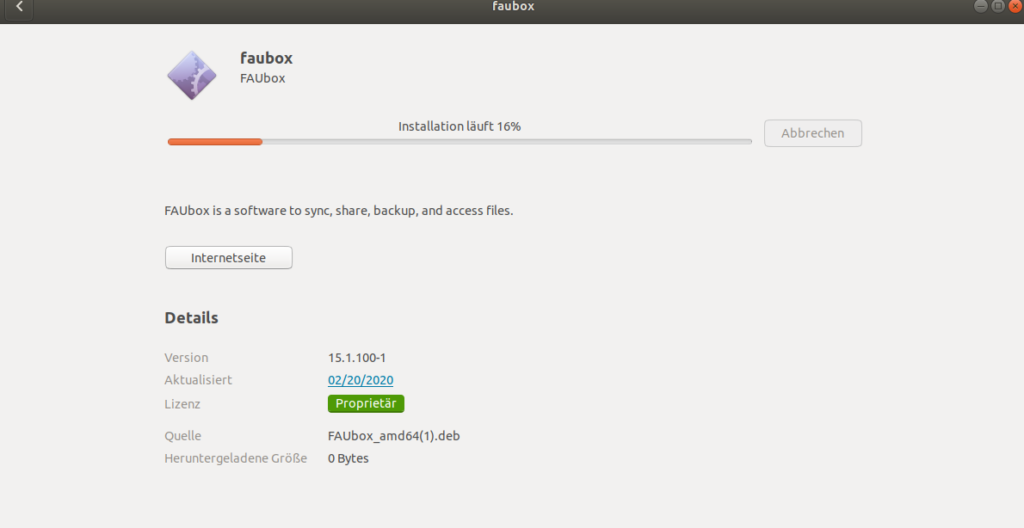 Installieren unter Linux - FAUbox Dokumentation