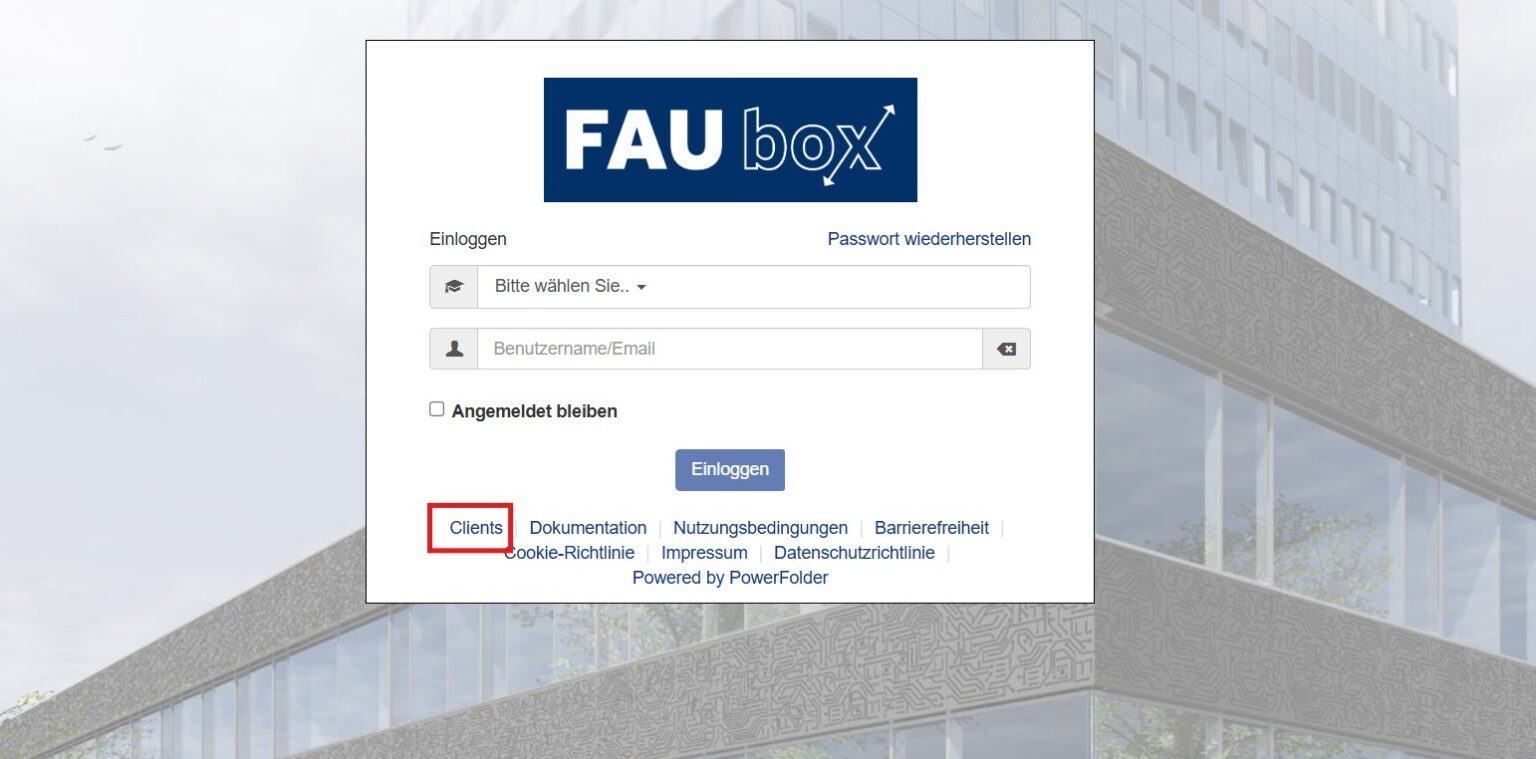 Installieren unter Windows - FAUbox Dokumentation
