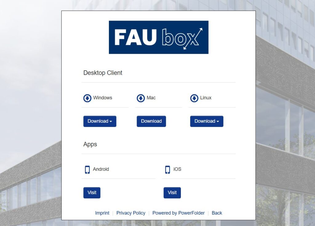 Installieren unter Windows - FAUbox Dokumentation